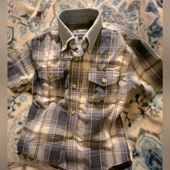 Roper | Shirts & Tops | Roper Kids Western Shirt With Buttons And Denim ...